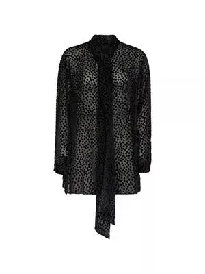 GIANLUCA CAPANNOLO Polka-dot Sheer Shirt