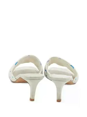 LOUIS VUITTON Revival Monogram Leather Heeled Sandals