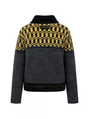 Marni Geometric-pattern Shawl-collar Cardigan