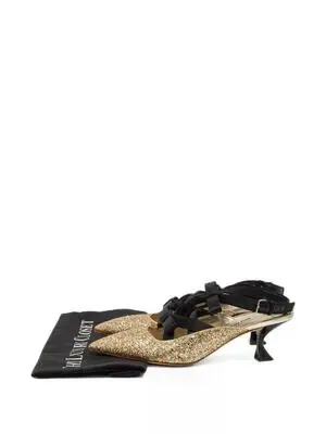 Miu Miu Bow-embellished Pointed-toe Mules