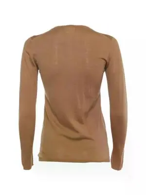 Max Mara Fine-knit Long-sleeve Top - Neutrals