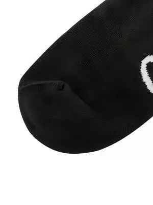 EVISU Logo-intarsia Ribbed-knit Socks