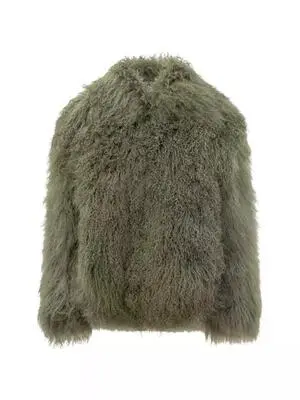 MARTHA LOUIS Mongolian-fur Jacket - Green