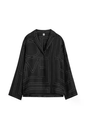 TOTEME Monogram Silk Pj Top