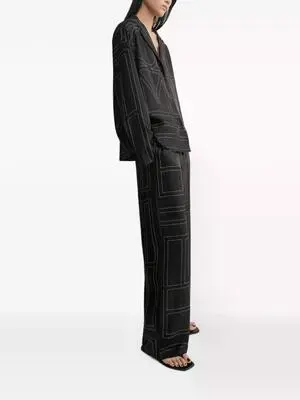 TOTEME Monogram Silk Pj Top
