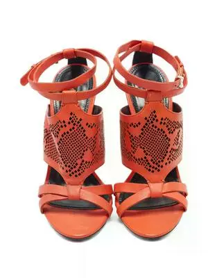 Roberto Cavalli Laser-cut Ankle-strap Sandals