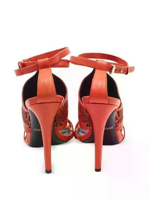 Roberto Cavalli Laser-cut Ankle-strap Sandals - Orange