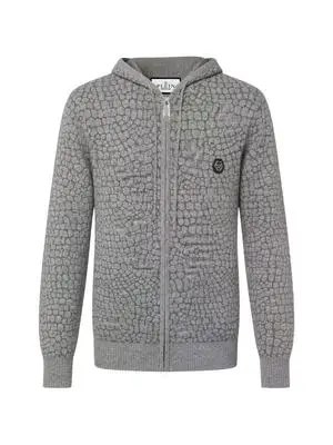 Philipp Plein Wool Cashmere Zip Hoodie