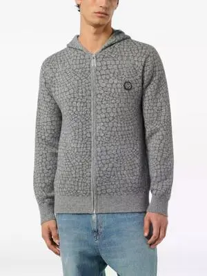 Philipp Plein Wool Cashmere Zip Hoodie