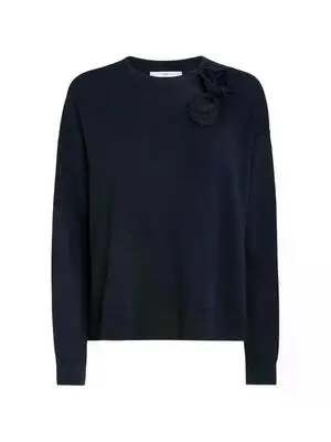 High Quick-step Floral-appliqué Sweater