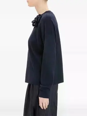 High Quick-step Floral-appliqué Sweater