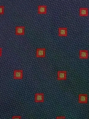 Valentino Garavani Geometric Jacquard Silk Tie - Blue