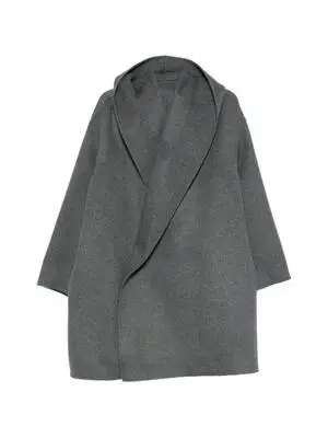 TOTEME Oversized Hooded Shawl Lapel Coat - Grey