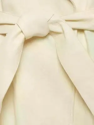 Zeynep Arçay Leather Belted Trench Coat