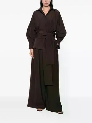 CO.GO Pleated Wide-leg Palazzo Pants