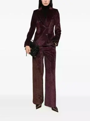 Peserico Glitter-effect Corduroy Straight Trousers