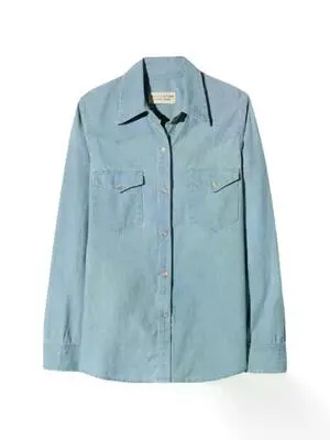 NILI LOTAN Travis Chambray Shirt - Blue