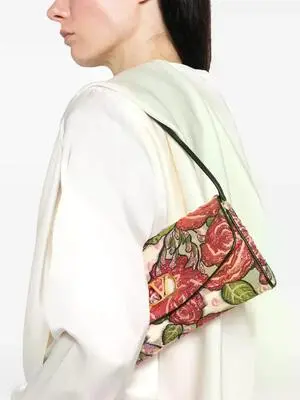 Valentino Garavani Vlogo Floral-beaded Shoulder Bag