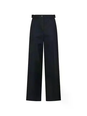 Max Mara High-waisted Pinstriped Gabardine Trousers