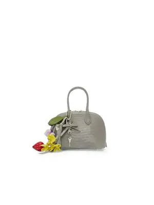 SELF-PORTRAIT Lizard-effect Leather Tote Bag
