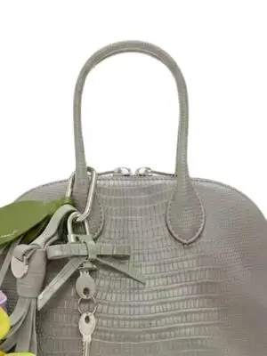SELF-PORTRAIT Lizard-effect Leather Tote Bag
