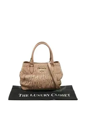 Prada Gaufre Leather Tote Bag