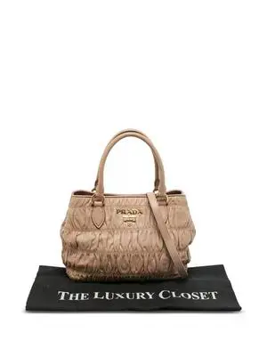 Prada Gaufre Leather Tote Bag