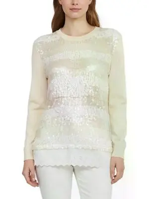 LOUIS VUITTON Embellished Crew Neck Sweater