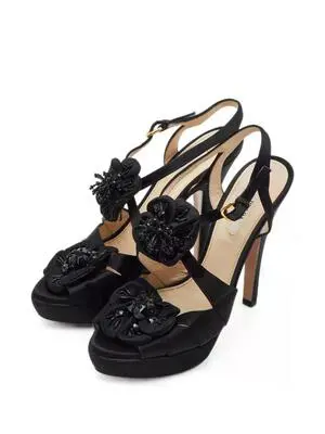Prada Floral-embellished Platform Sandals