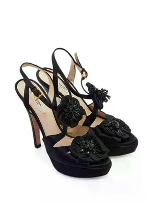 Prada Floral-embellished Platform Sandals