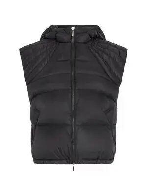 High Fanny Quilted Hooded Gillet