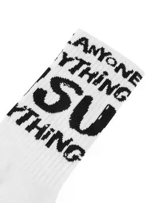 EVISU Logo-print Ribbed Socks