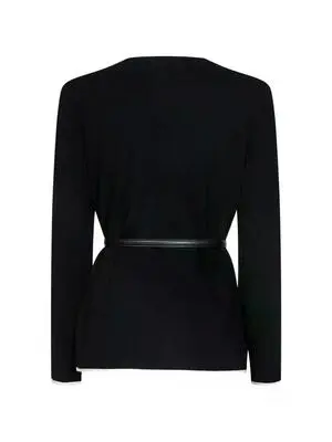 Max Mara Belted V-neck Cardigan