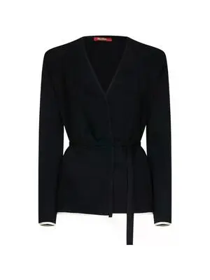 Max Mara Belted V-neck Cardigan