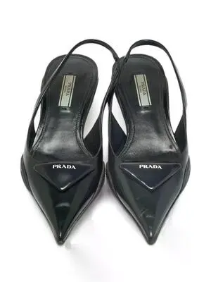 Prada Triangle Slingback Pumps