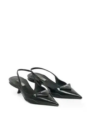 Prada Triangle Slingback Pumps