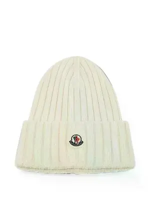 Moncler Logo Patch Beanie Hat