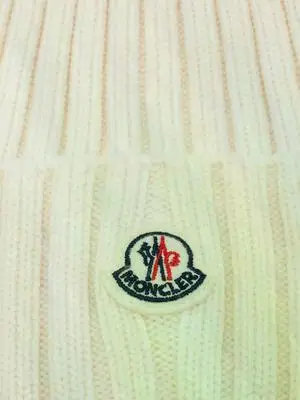Moncler Logo Patch Beanie Hat