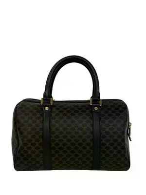 Celine 2000-2015 Macadam Coated Canvas Boston Bag