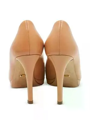 SERGIO ROSSI Peep-toe Leather Pumps