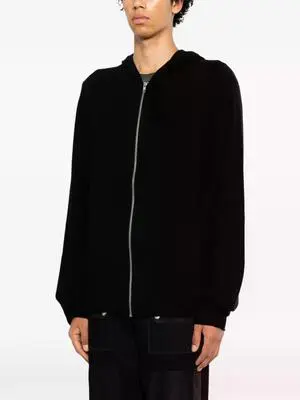 THOM KROM Zip-up Hoodie With Textured Jersey