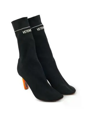 Vetements Sock Runner Logo-print High Heel Boots