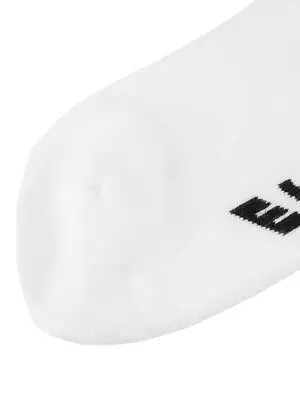 EVISU Seagull-embroidered Logo-print Socks - White