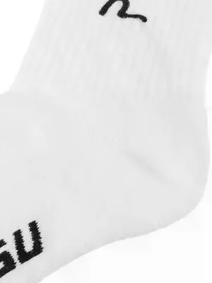 EVISU Seagull-embroidered Logo-print Socks