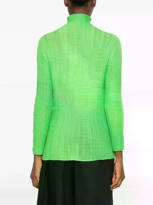 Issey Miyake Pleated High-neck Blouse