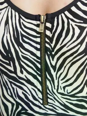 Michael Kors Zebra-print Zip-up Swimsuit