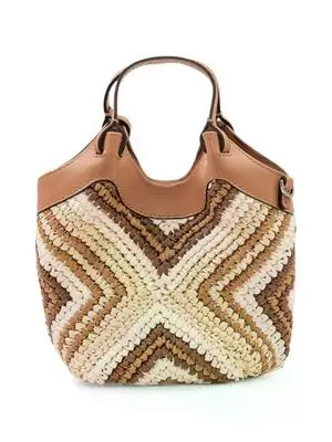 GIANNI CHIARINI Small Dua Chevron-knit Tote Bag