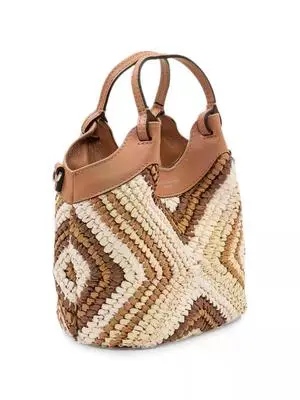 GIANNI CHIARINI Small Dua Chevron-knit Tote Bag