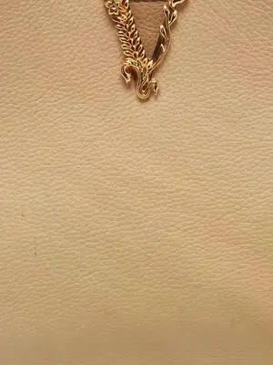 Versace Virtus Leather Tote Bag