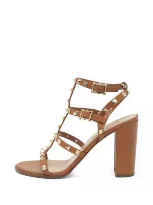 Valentino Garavani Rockstud Caged Sandals - Brown